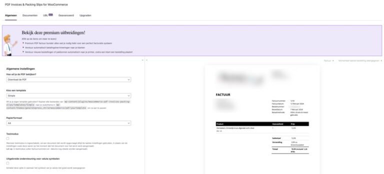 WooCommerce factuur en pakbon maken met WP Overnight